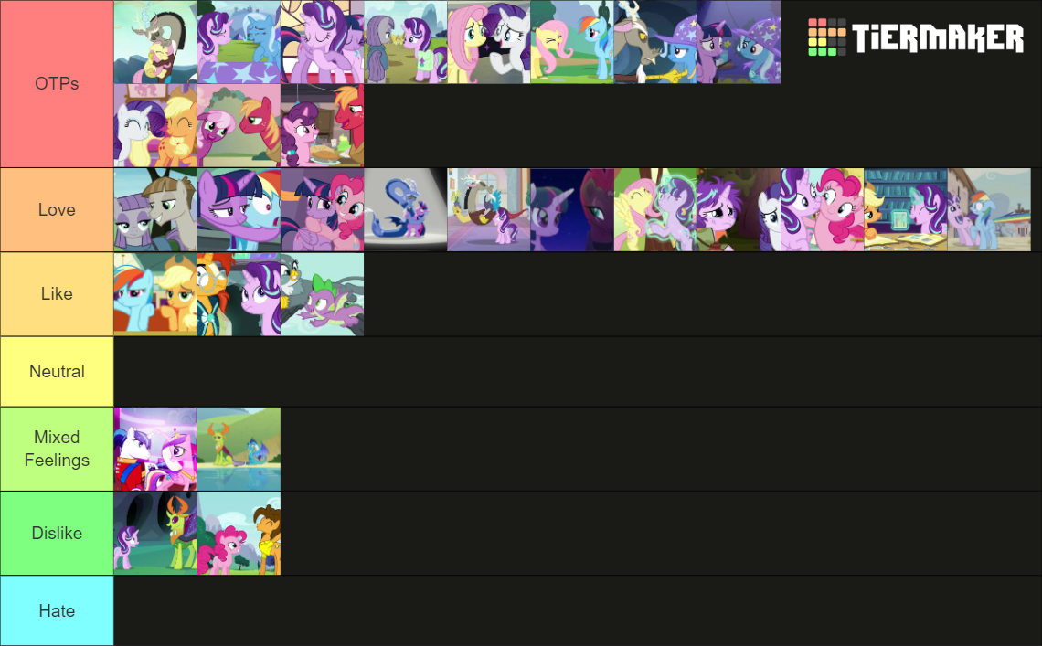 MLP Ships Tier List (Community Rankings) - TierMaker