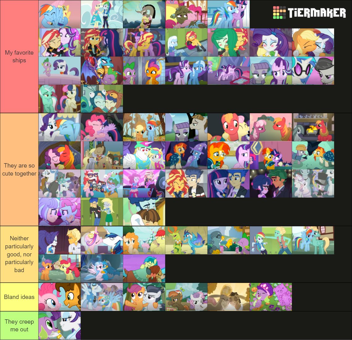 My Little Pony Ships Tier List (Community Rankings) - TierMaker