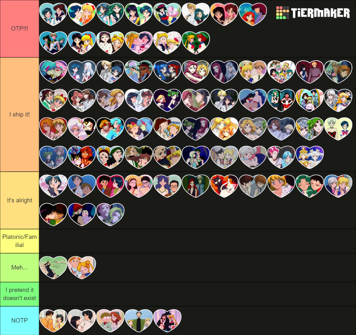 Sailor Moon Pairings Tier List (Community Rankings) - TierMaker