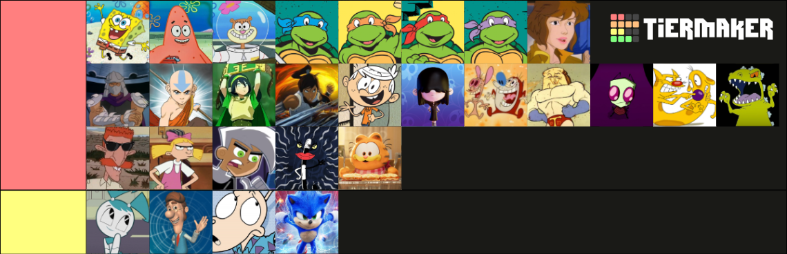 Nickelodeon all star brawl Roster maker Tier List (Community Rankings) - TierMaker