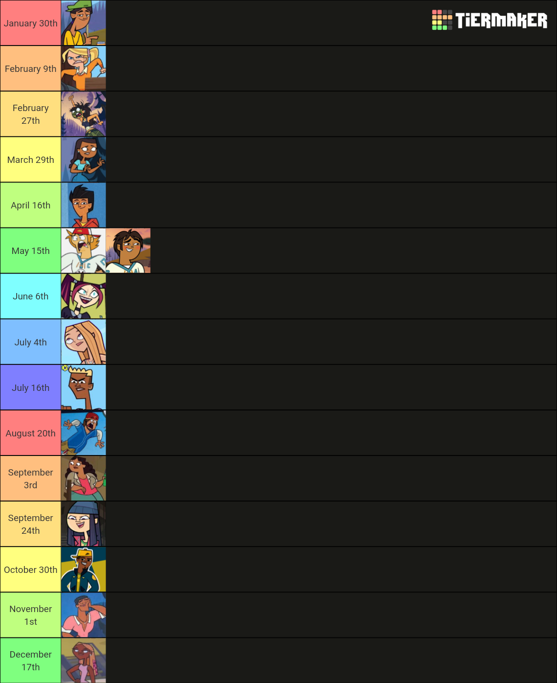 Total Drama Island 2023 Reboot Characters Tier List Community Rankings Tiermaker