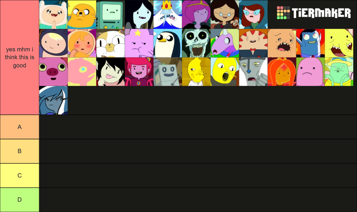 Adventure Time Characters Tier List (Community Rankings) - TierMaker