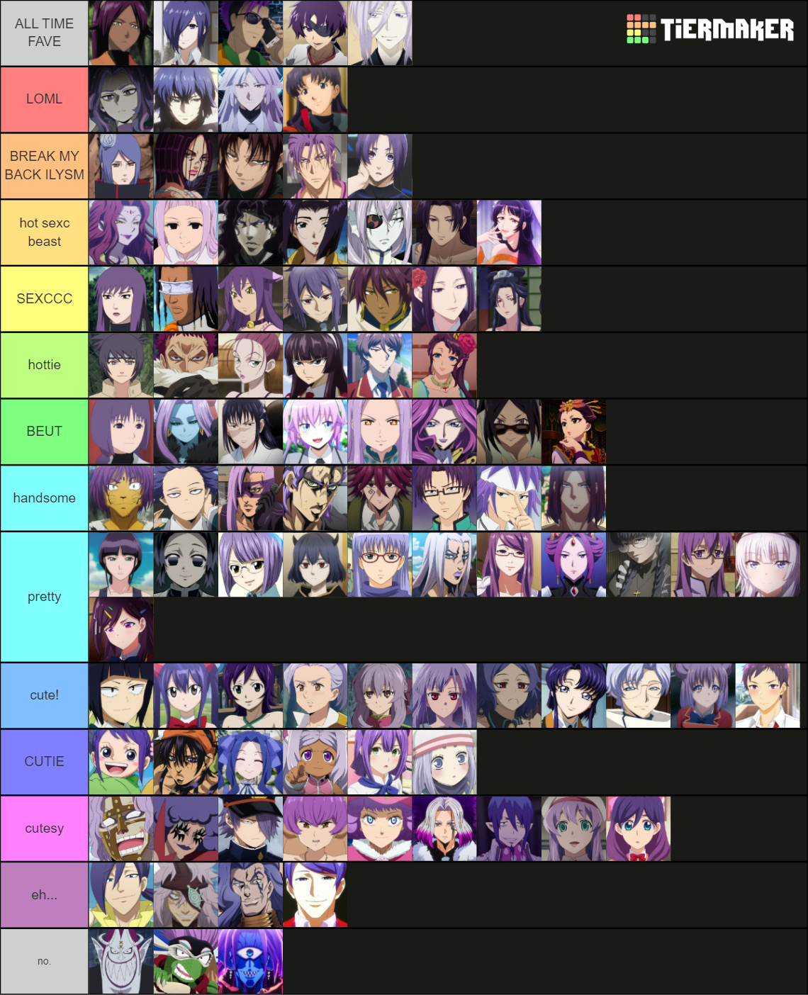 purple haired anime characters!!! Tier List (Community Rankings ...