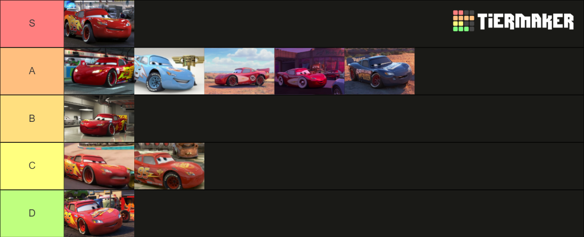 Lightning McQueen Paint Jobs Tier List (Community Rankings) - TierMaker