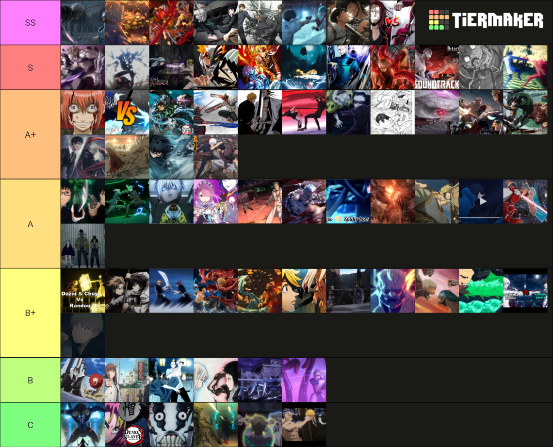 Best anime fights Tier List (Community Rankings) - TierMaker