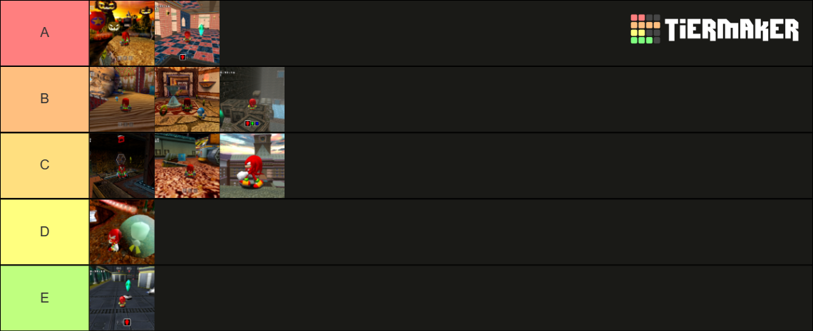 Knuckles' Treasure Hunting Stages Tier List (Community Rankings) - TierMaker