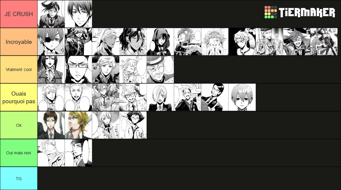Black Butler Character Ranking (Manga) Tier List (Community Rankings ...