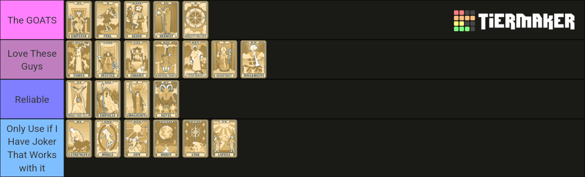 Balatro Tarot Cards Tier List (Community Rankings) - TierMaker