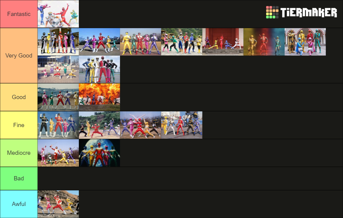 Every Super Sentai Season Tier List (Community Rankings) - TierMaker