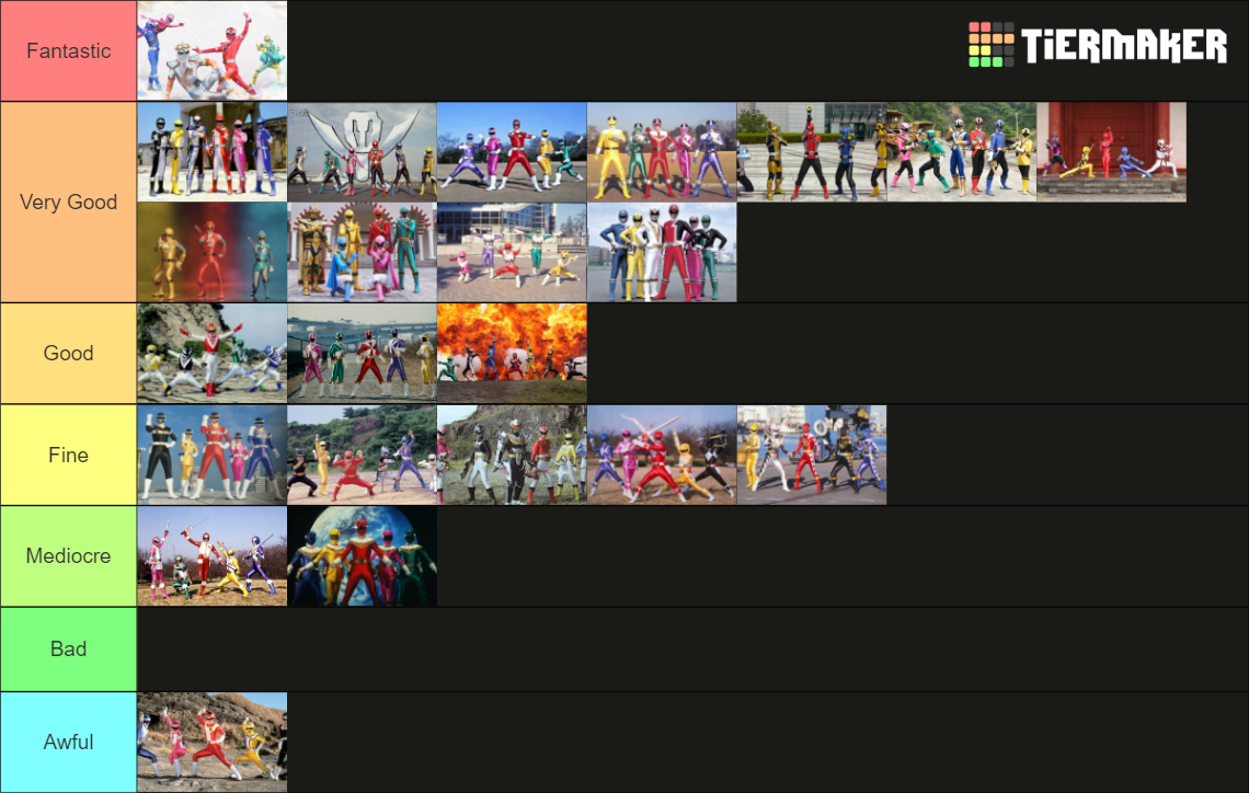 Every Super Sentai Season Tier List (Community Rankings) - TierMaker