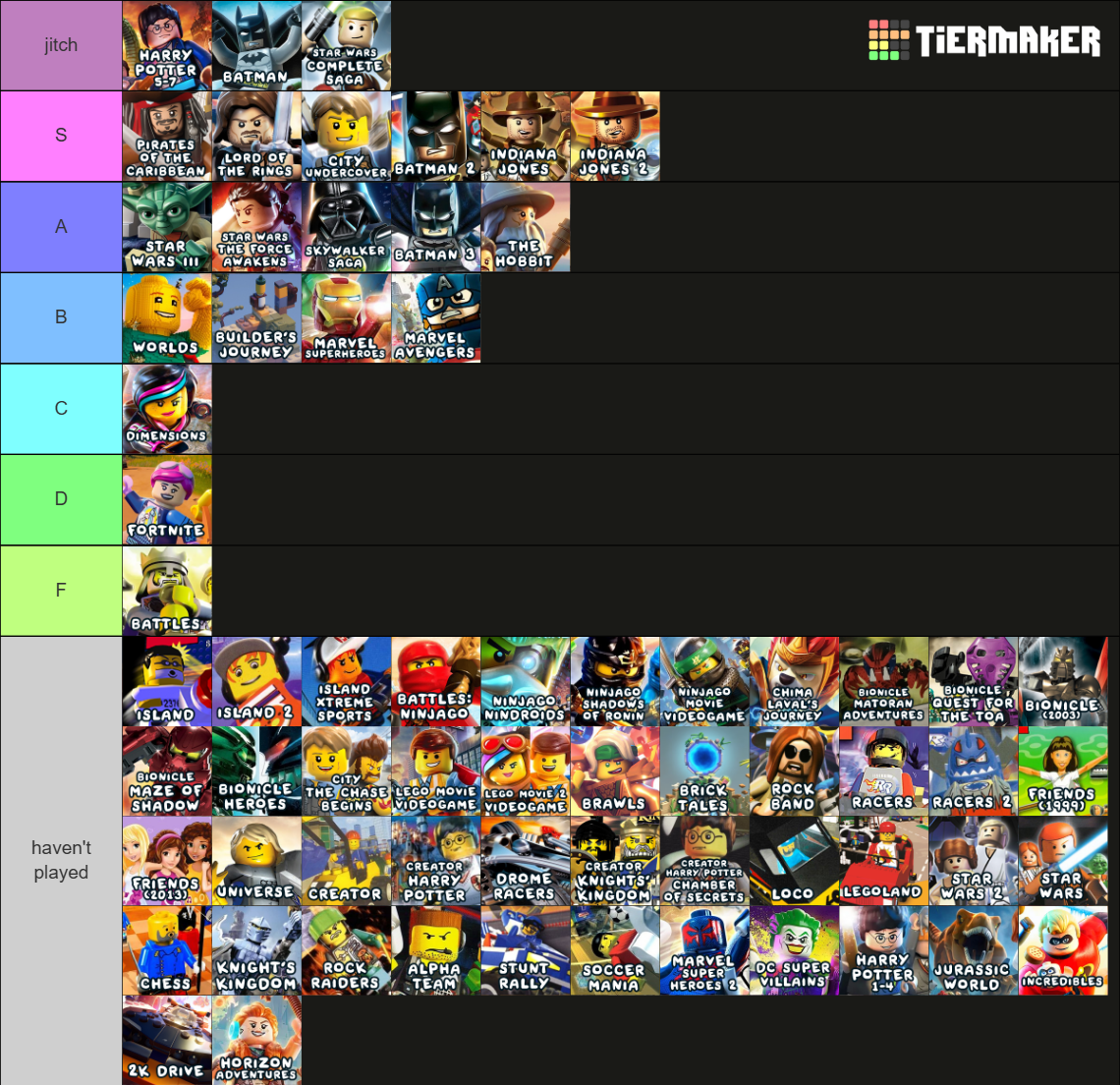 LEGO Games Tier List (Community Rankings) - TierMaker
