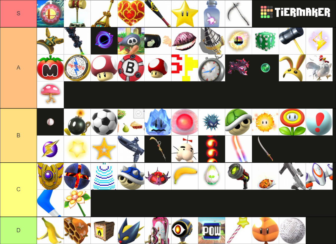 Smash Bros. Ultimate Items Tier List (Community Rankings) - TierMaker