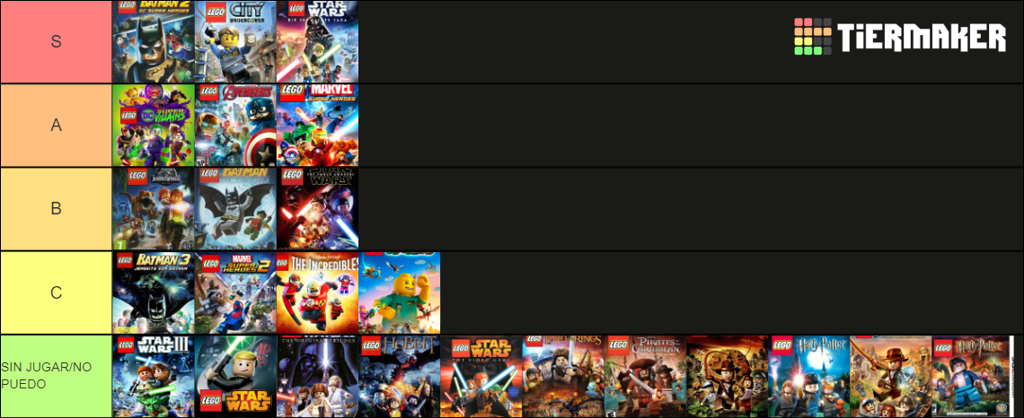 LEGO Games Tier List (Community Rankings) - TierMaker