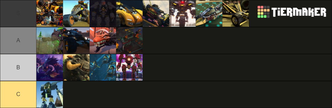 Ninjago Cole Vehicles Tier List (Community Rankings) - TierMaker