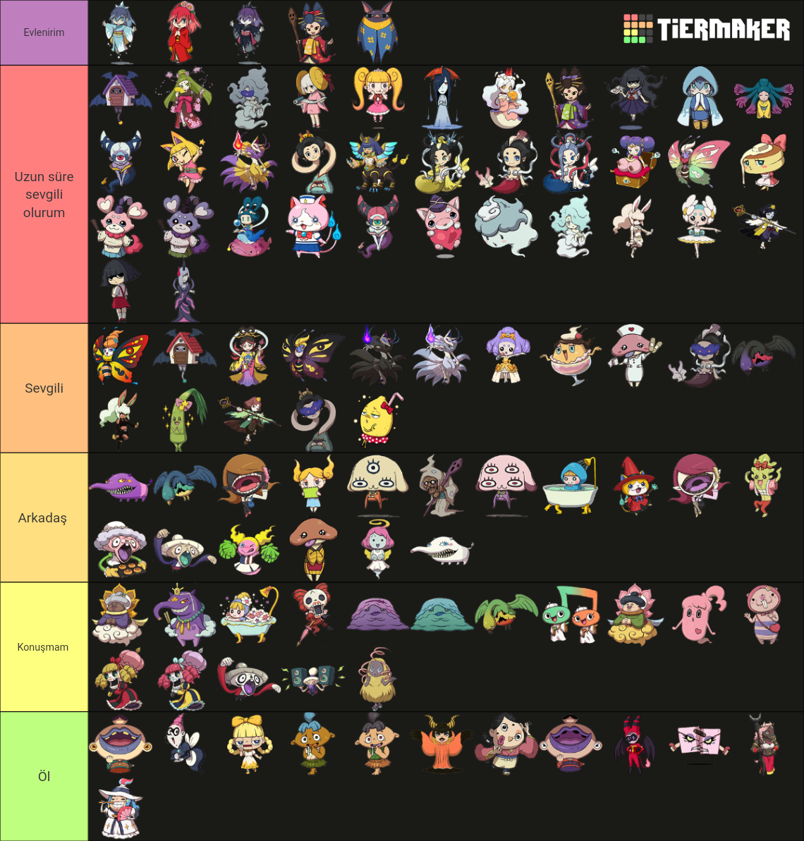 Yo-kai watch girls V2 Tier List (Community Rankings) - TierMaker