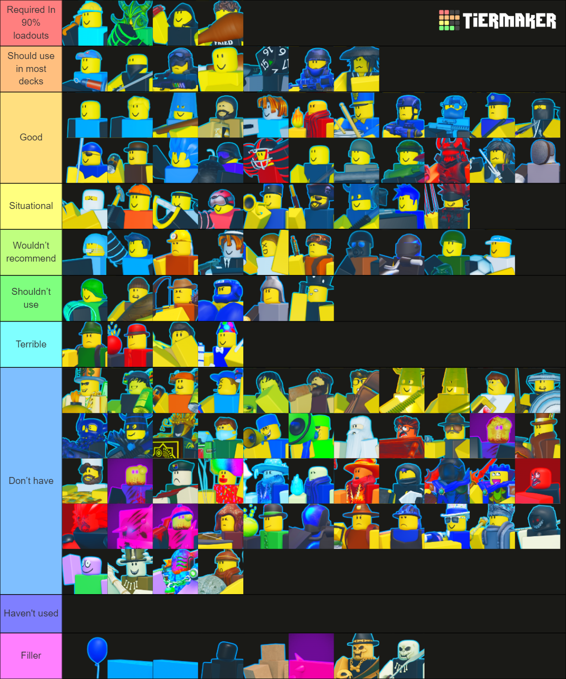 The Battle Bricks: Friendly Units [Royal Flush] Tier List (Community ...