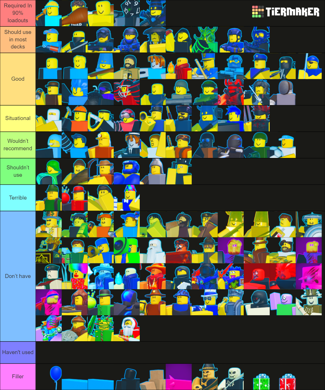 The Battle Bricks: Friendly Units [Royal Flush] Tier List (Community ...