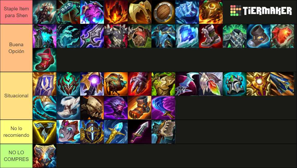 Items para Shen Temporada 14 League of Legends Tier List (Community ...