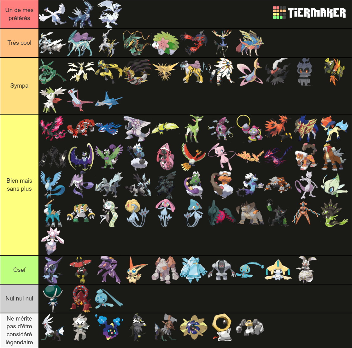 Legendary & Mythical Pokemon Tier List (Community Rankings) - TierMaker