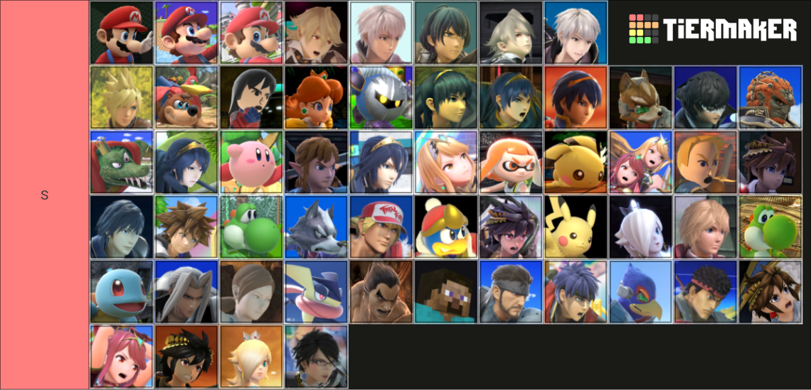 Every Smash Character Ever Tier List (Community Rankings) - TierMaker
