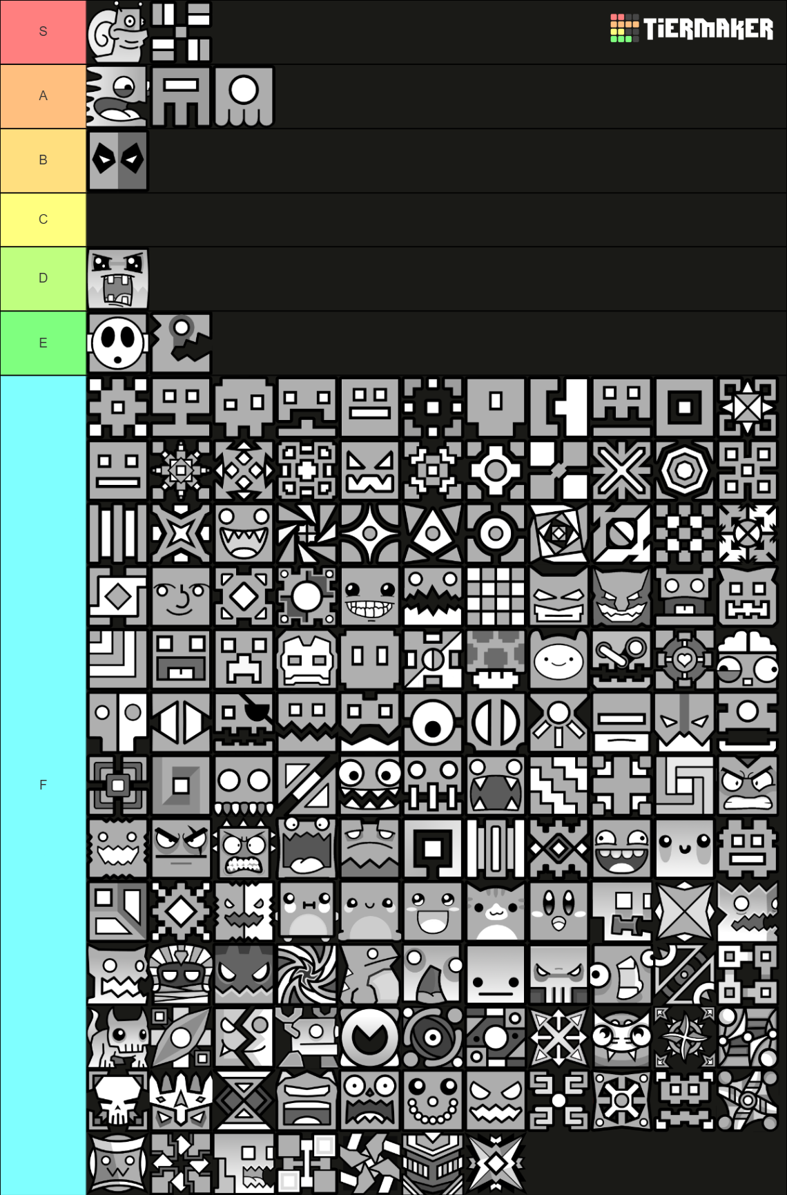 Geometry Dash Cubes Tier List (Community Rankings) - TierMaker