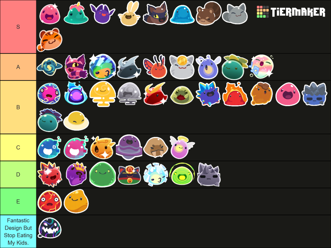 Slime Rancher slimes 1 and 2 dlc skins included Tier List (Community ...