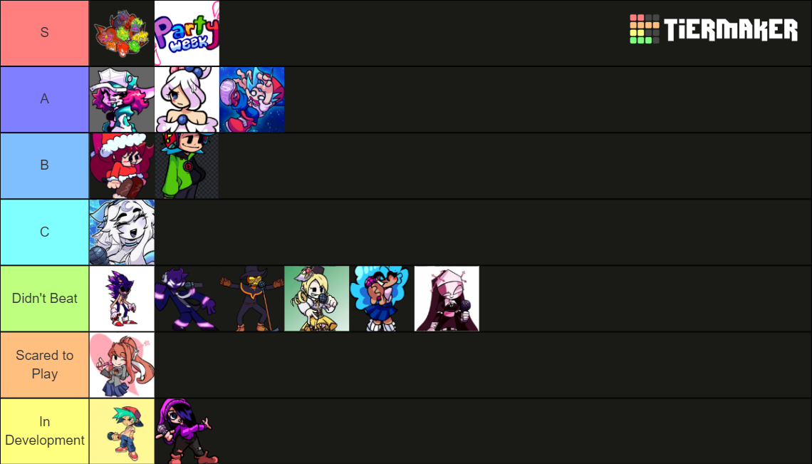 Bard's FNF Mod Tierlist 2024 Tier List (Community Rankings) - TierMaker Bard's FNF Mod Tierlist 2024 Tier List (Community Rankings) - TierMaker