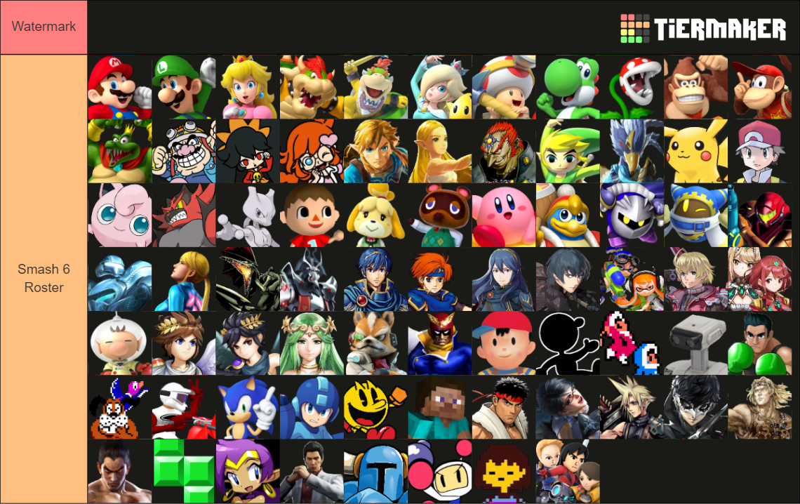 Super Smash Bros. Roster Builder (769 Characters) Tier List (Community ...