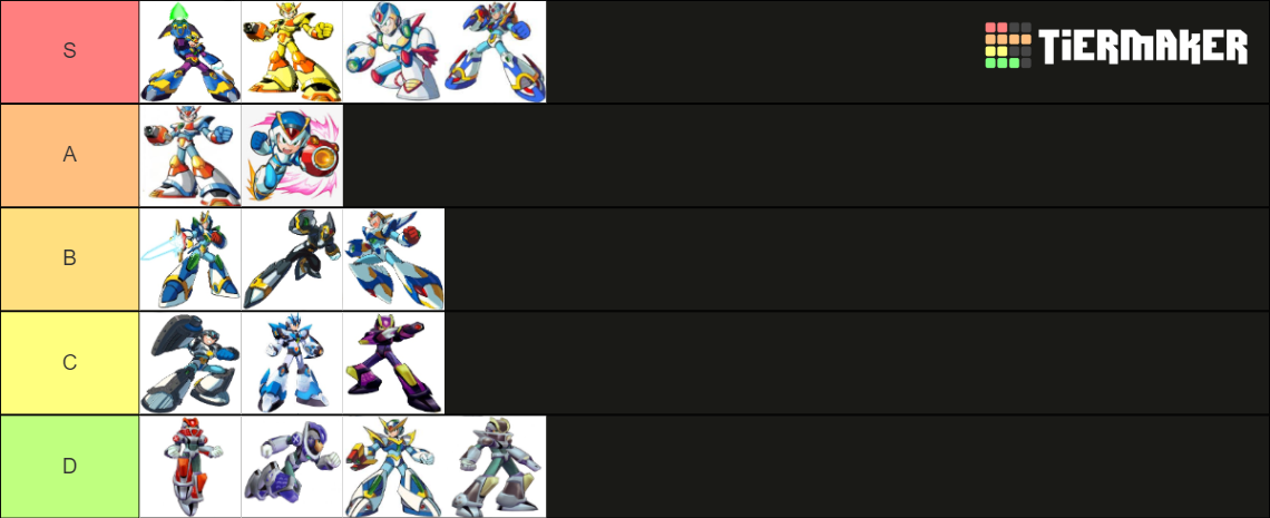 MegaMan X Armors Tier List (Community Rankings) - TierMaker MegaMan X Armors Tier List (Community Rankings) - TierMaker