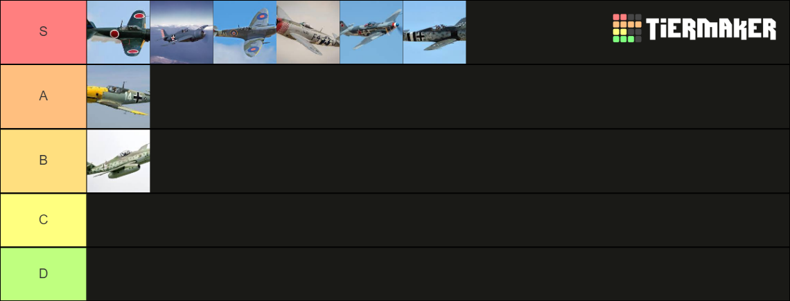 WW2 fighters Tier List (Community Rankings) - TierMaker