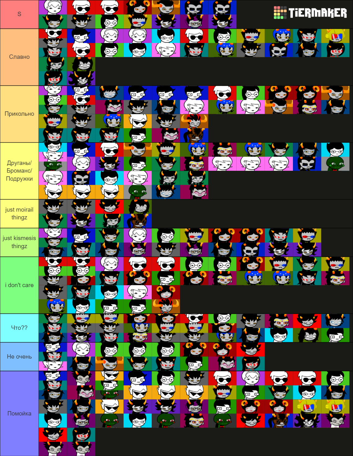 homestuck ships! Tier List (Community Rankings) - TierMaker