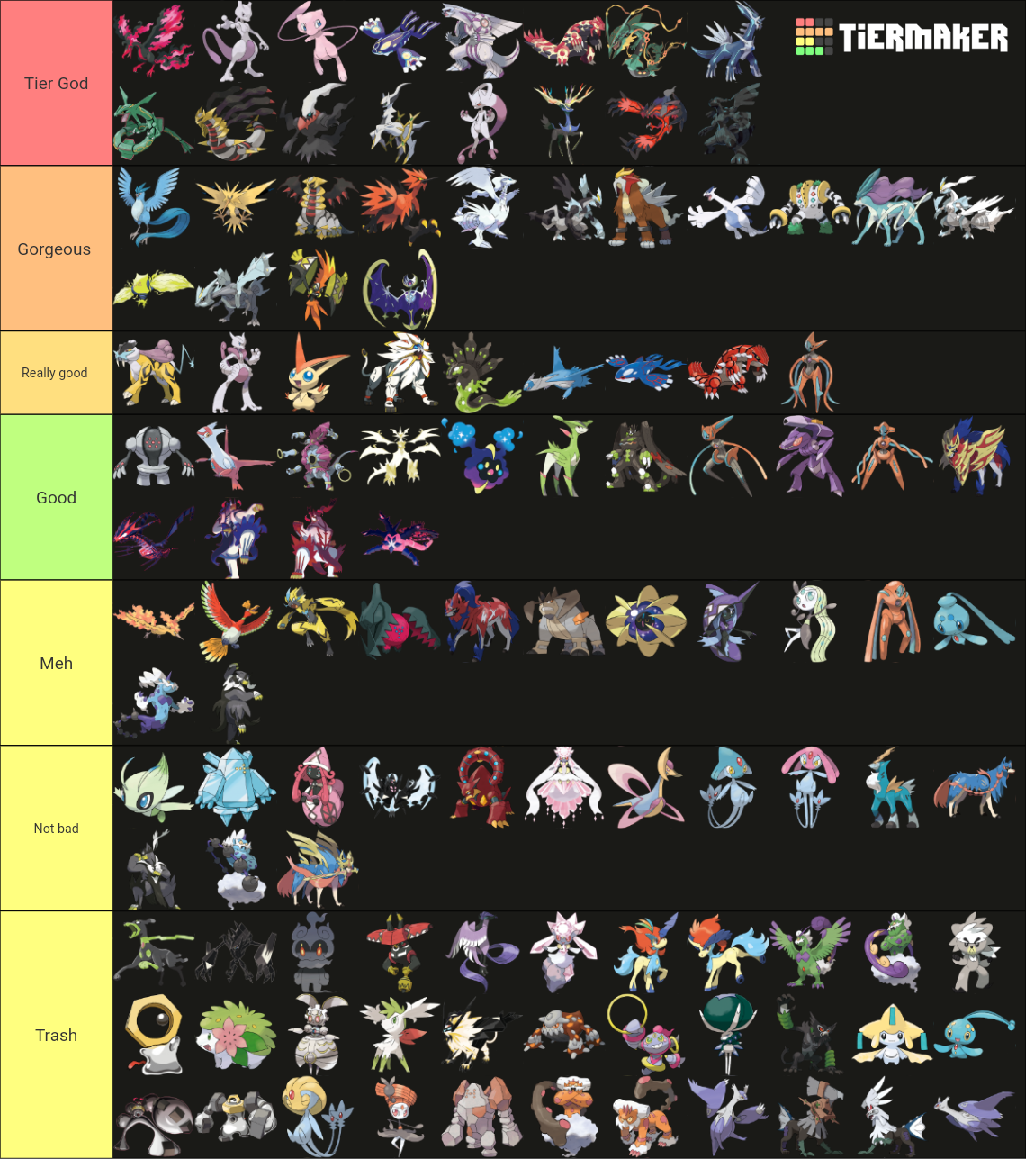Legendary & Mythical Pokemon Tier List (Community Rankings) - TierMaker