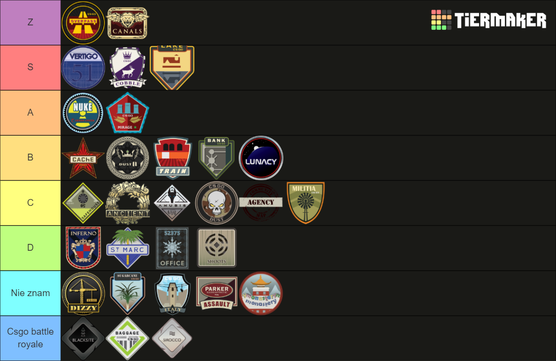 Counter-Strike Map Icons Tier List (Community Rankings) - TierMaker