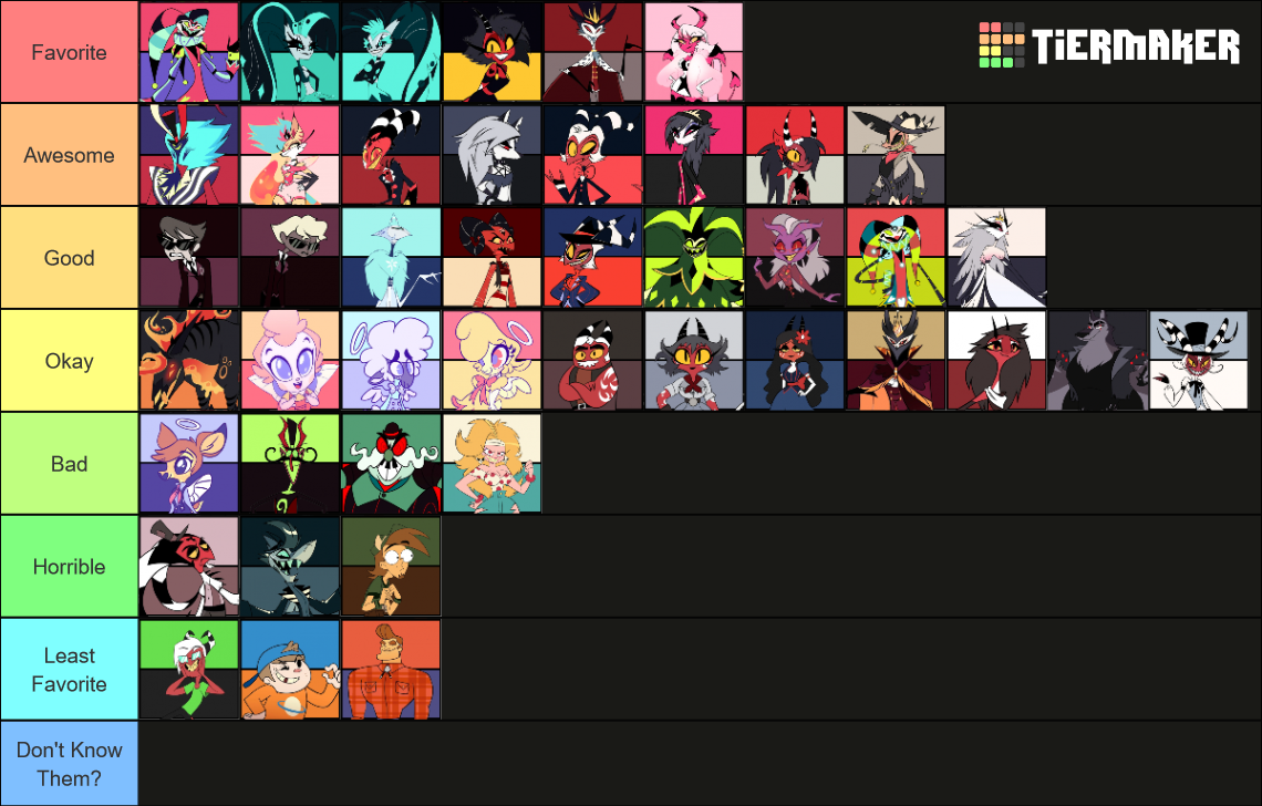 Helluva Boss Characters Tier List (Community Rankings) - TierMaker
