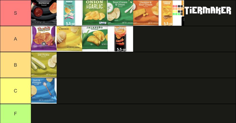 Potato Chip Flavors Tier List (Community Rankings) - TierMaker