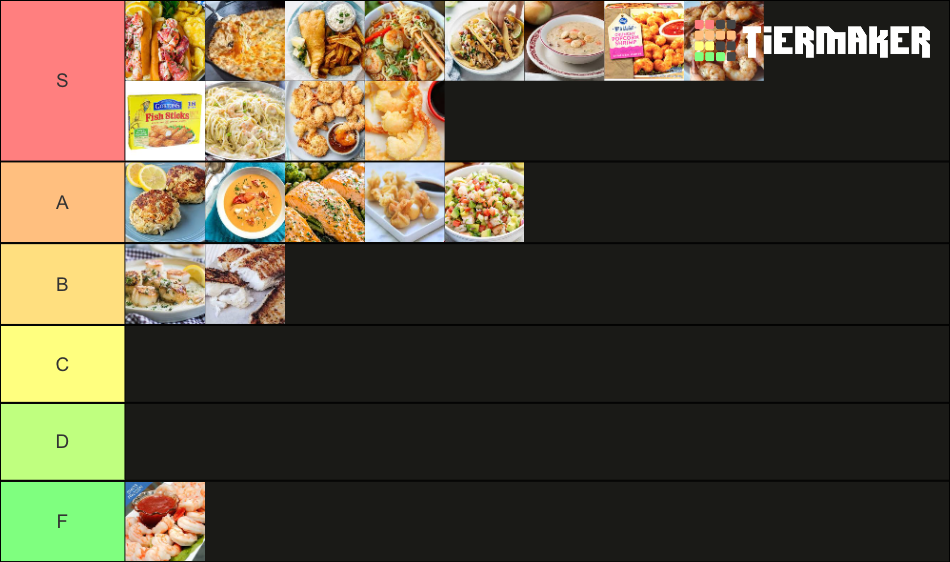 Seafood Tier List (Community Rankings) - TierMaker