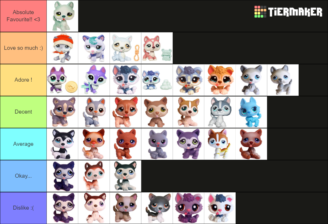 Littlest Pet Shop Husky List Tier List (Community Rankings) - TierMaker