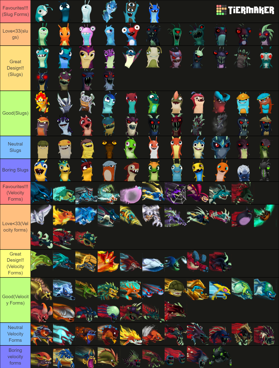 Slugterra All Slugs and Velocity Forms Tier List (Community Rankings ...