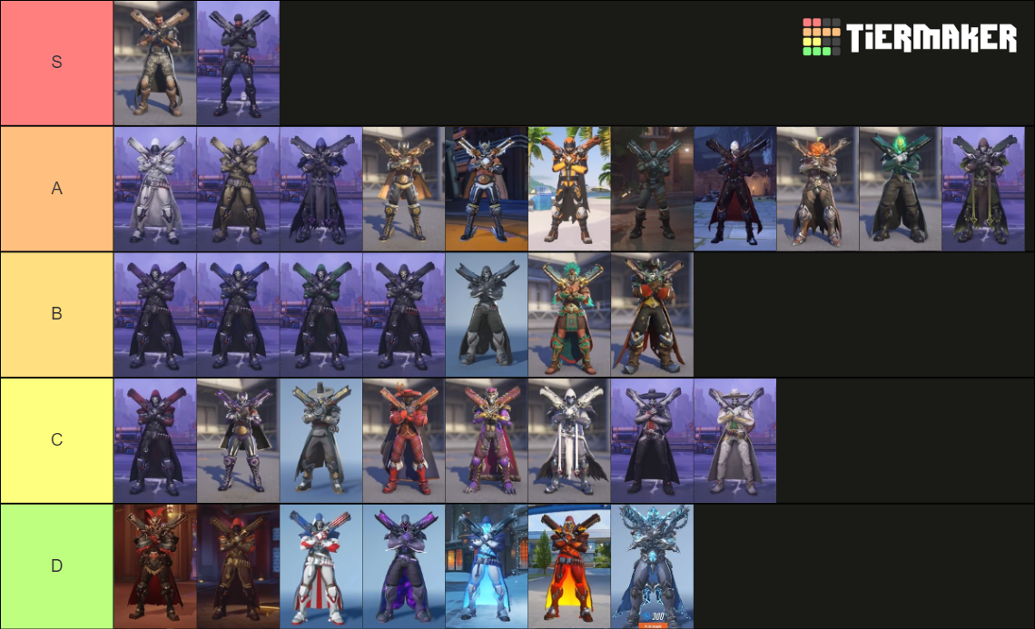 All Reaper Skins (November 2023) Tier List (Community Rankings) - TierMaker