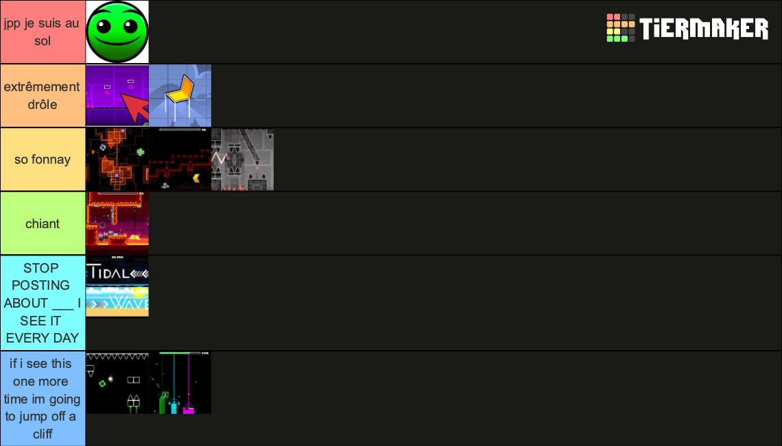 Geometry Dash Jumpscares Tier List (Community Rankings) - TierMaker