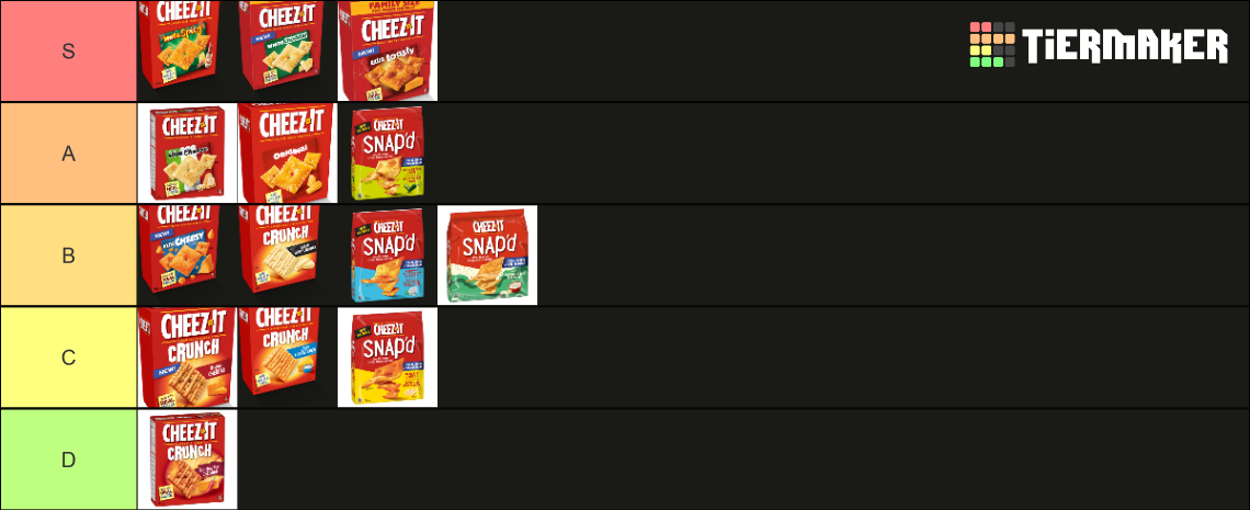 Cheez-It (Canada) Tier List (Community Rankings) - TierMaker
