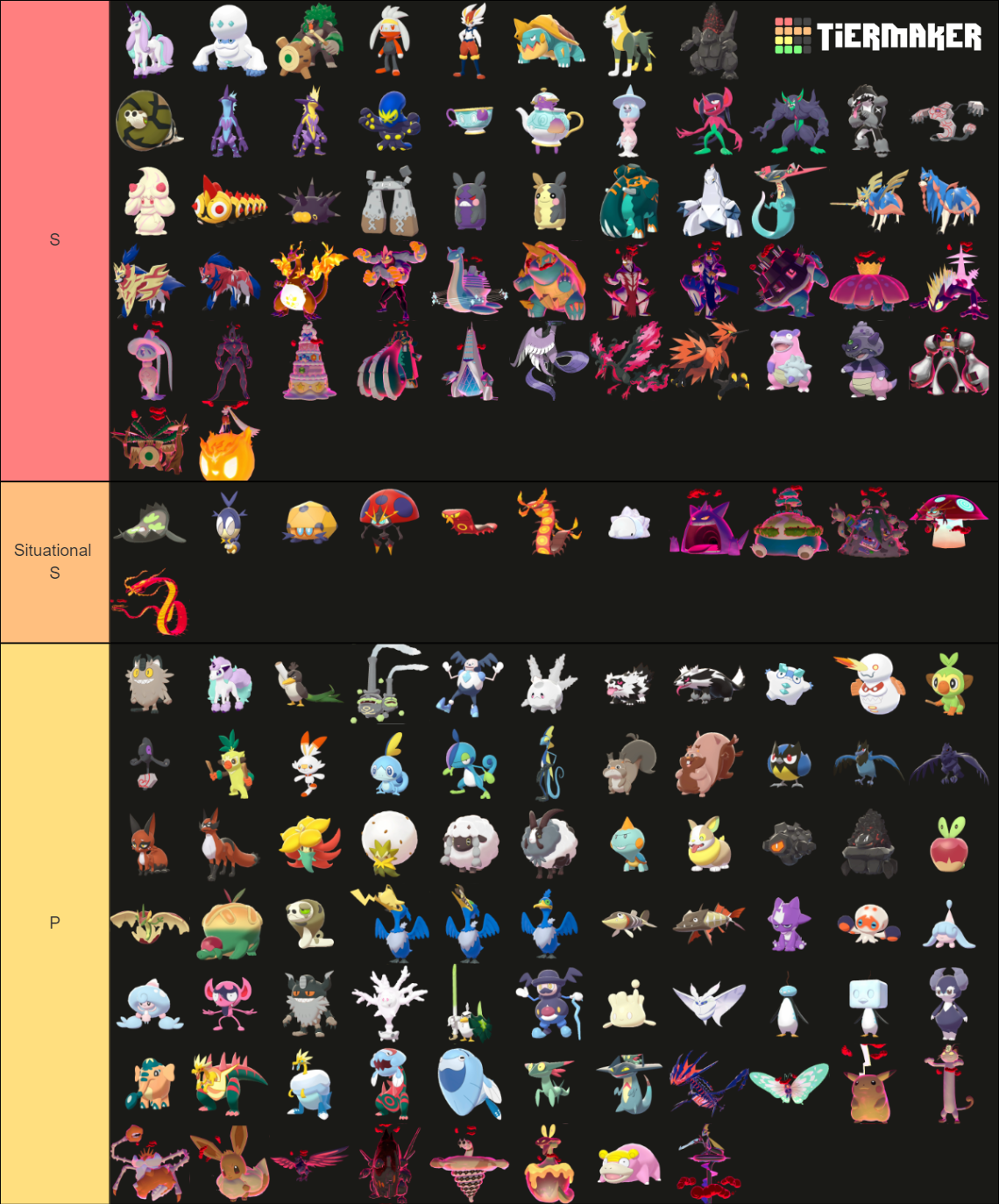 All New Gen 8 Pokemon (With Galarian, Gigantamax, and DLC) Tier List ...