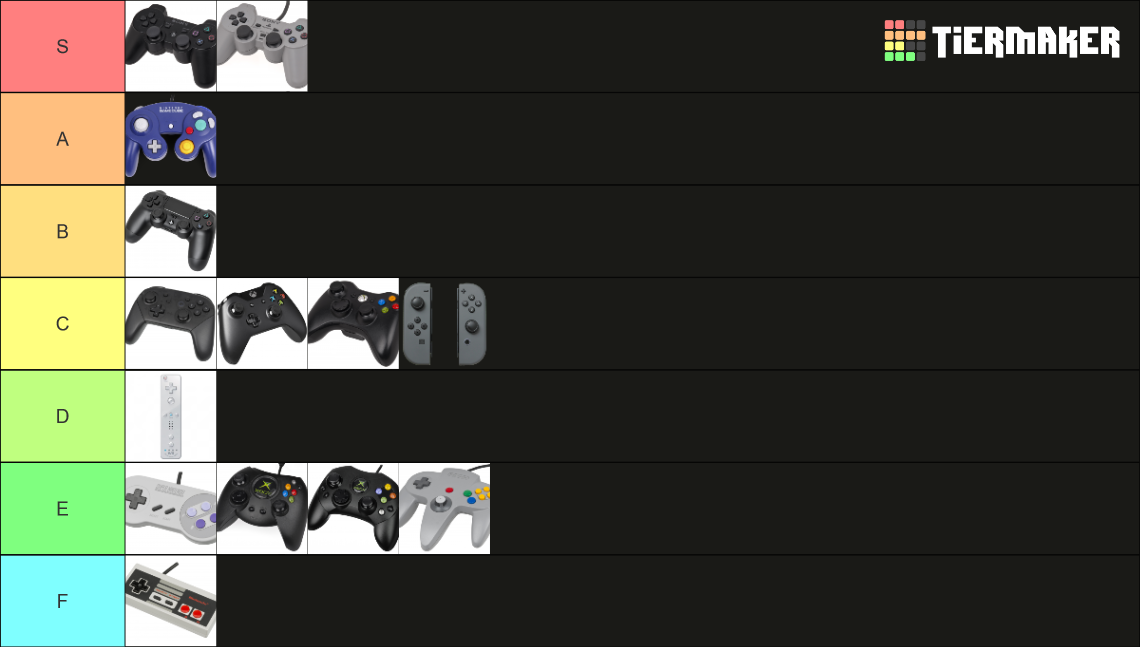 Video Game Controllers Tier List (Community Rankings) - TierMaker