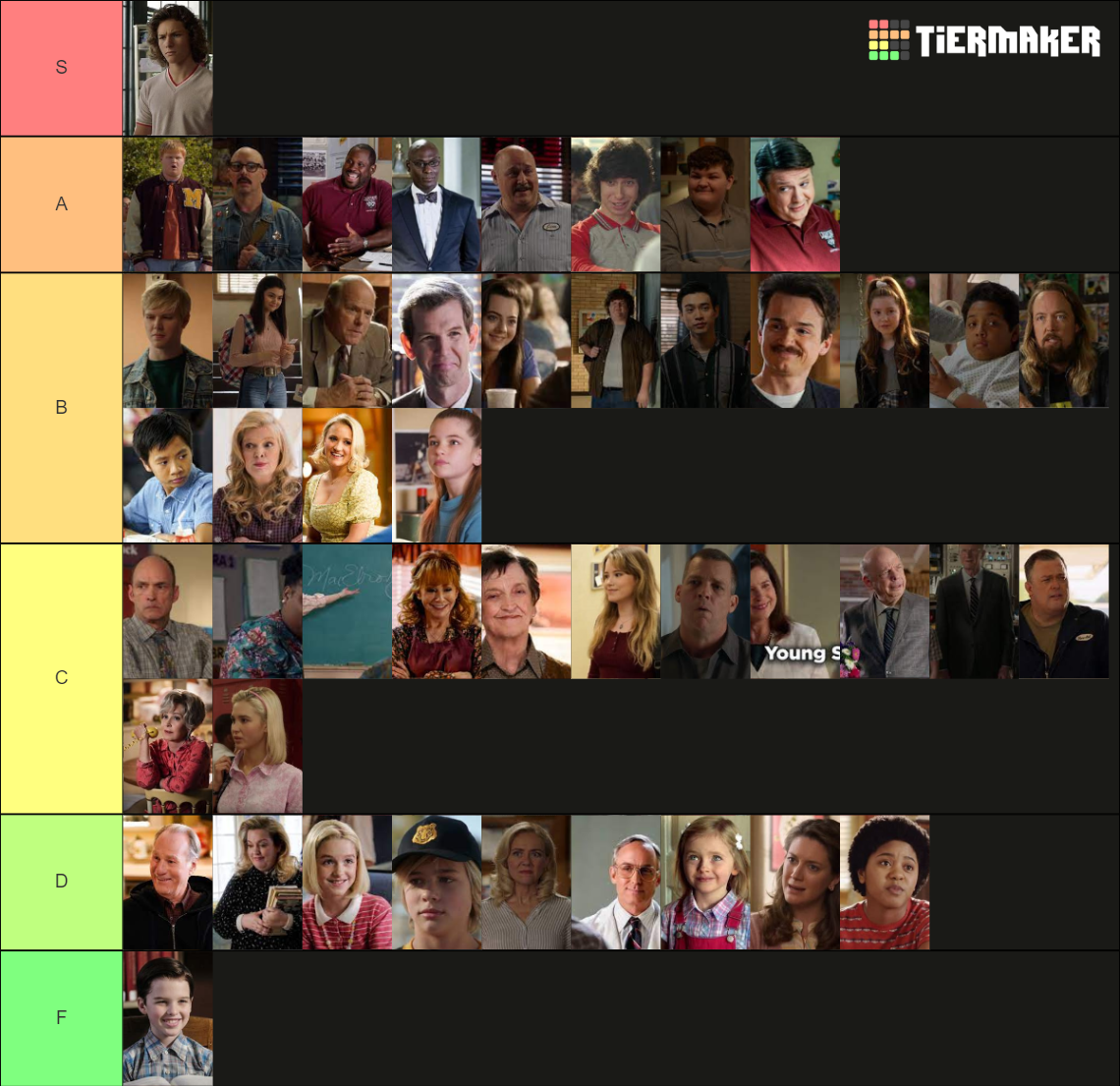 ALL young Sheldon characters (YOUNG SHELDON CAST) Tier List (Community ...