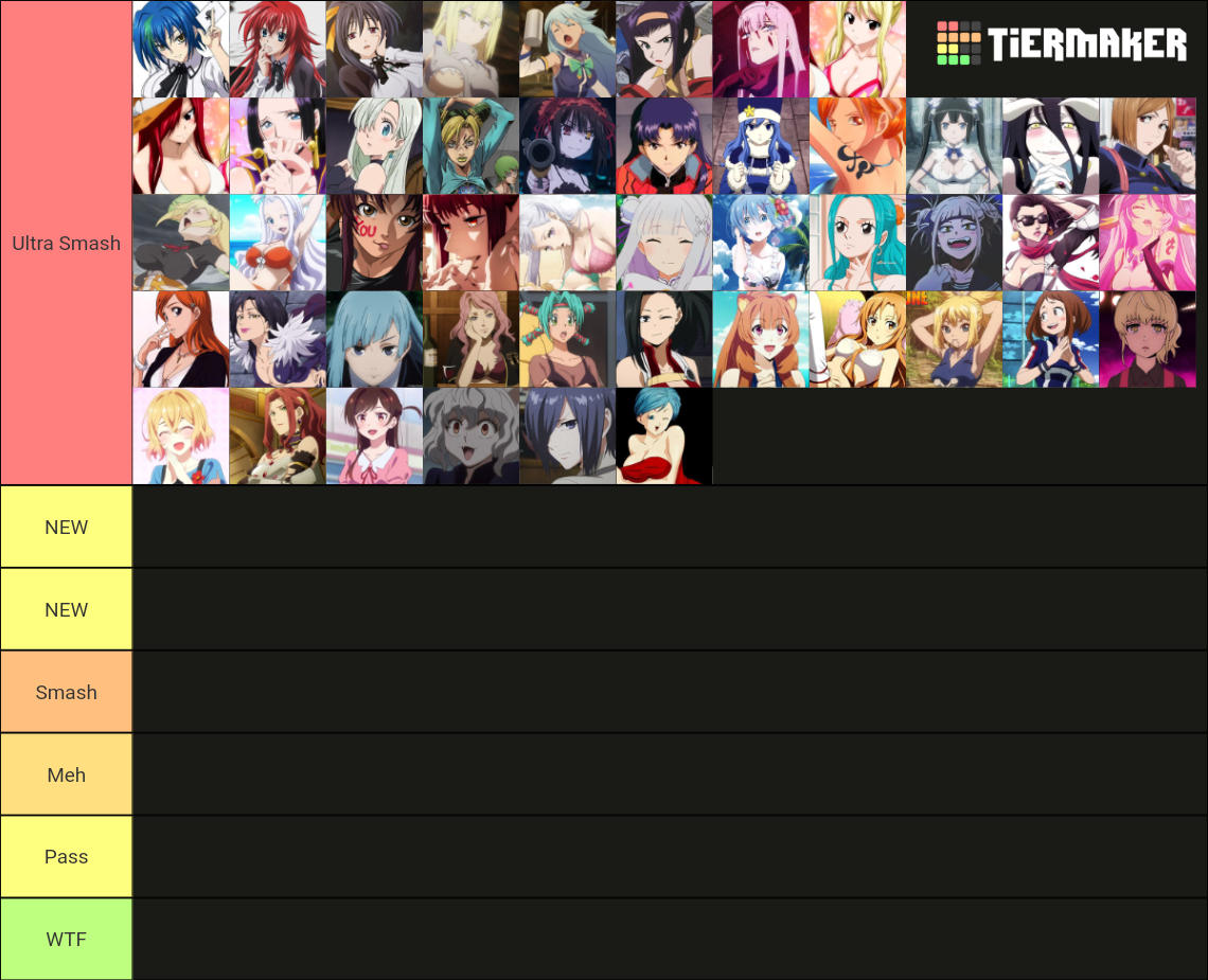 Top 100 Anime Waifu Tier List (Community Rankings) - TierMaker