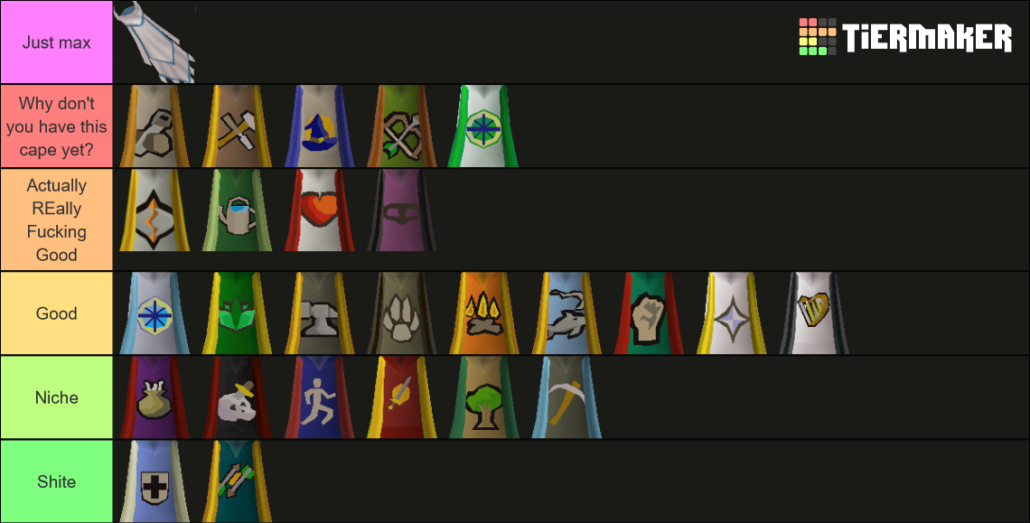 OSRS Cape Tier List (Community Rankings) - TierMaker