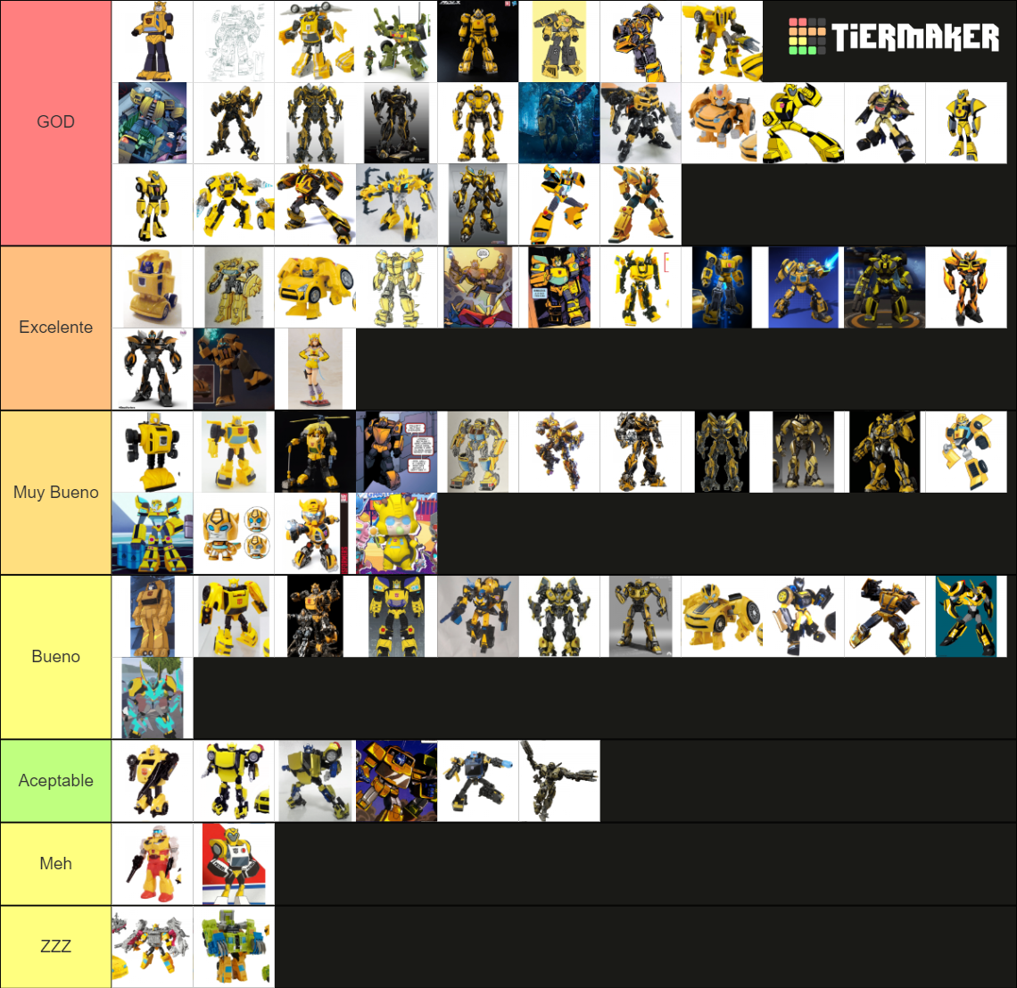 ALMOST Every Transformers Bumblebee Designs (-2023) Tier List ...