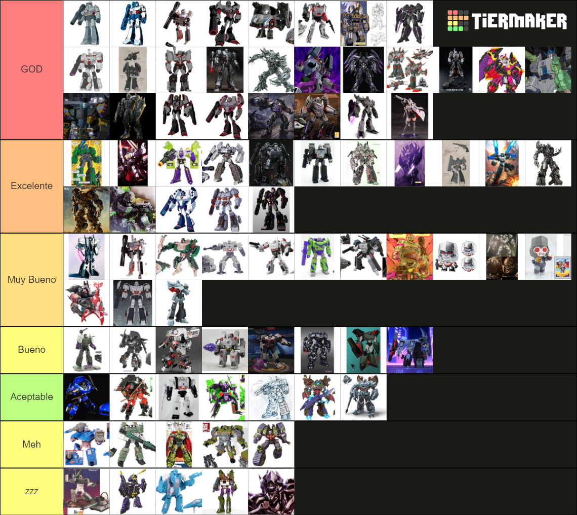 ALMOST Every Megatron Design Tier List (Community Rankings) - TierMaker