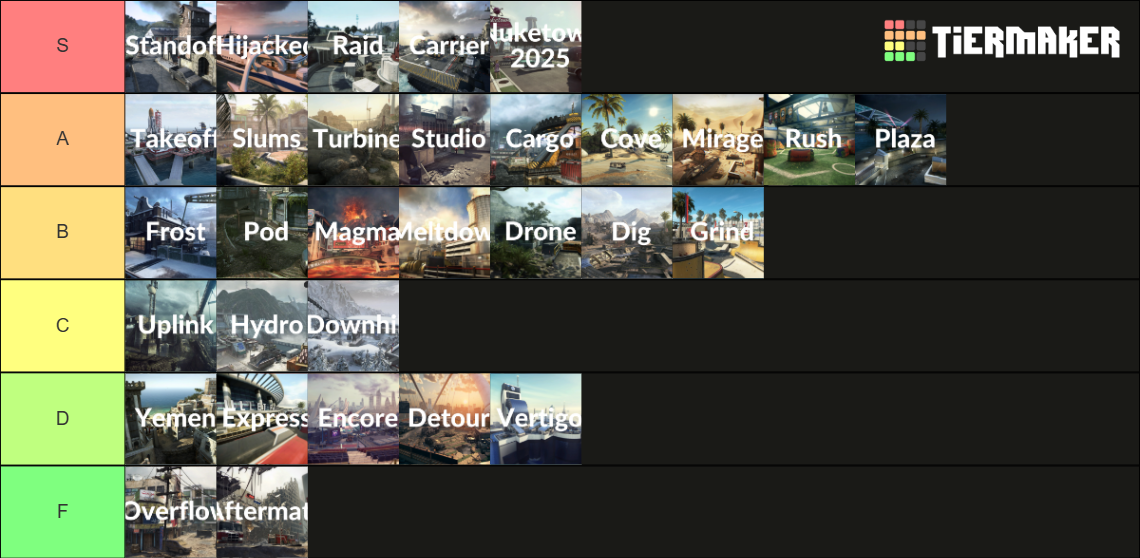 Call of Duty Black Ops II Multiplayer Maps (with DLC) Tier List ...