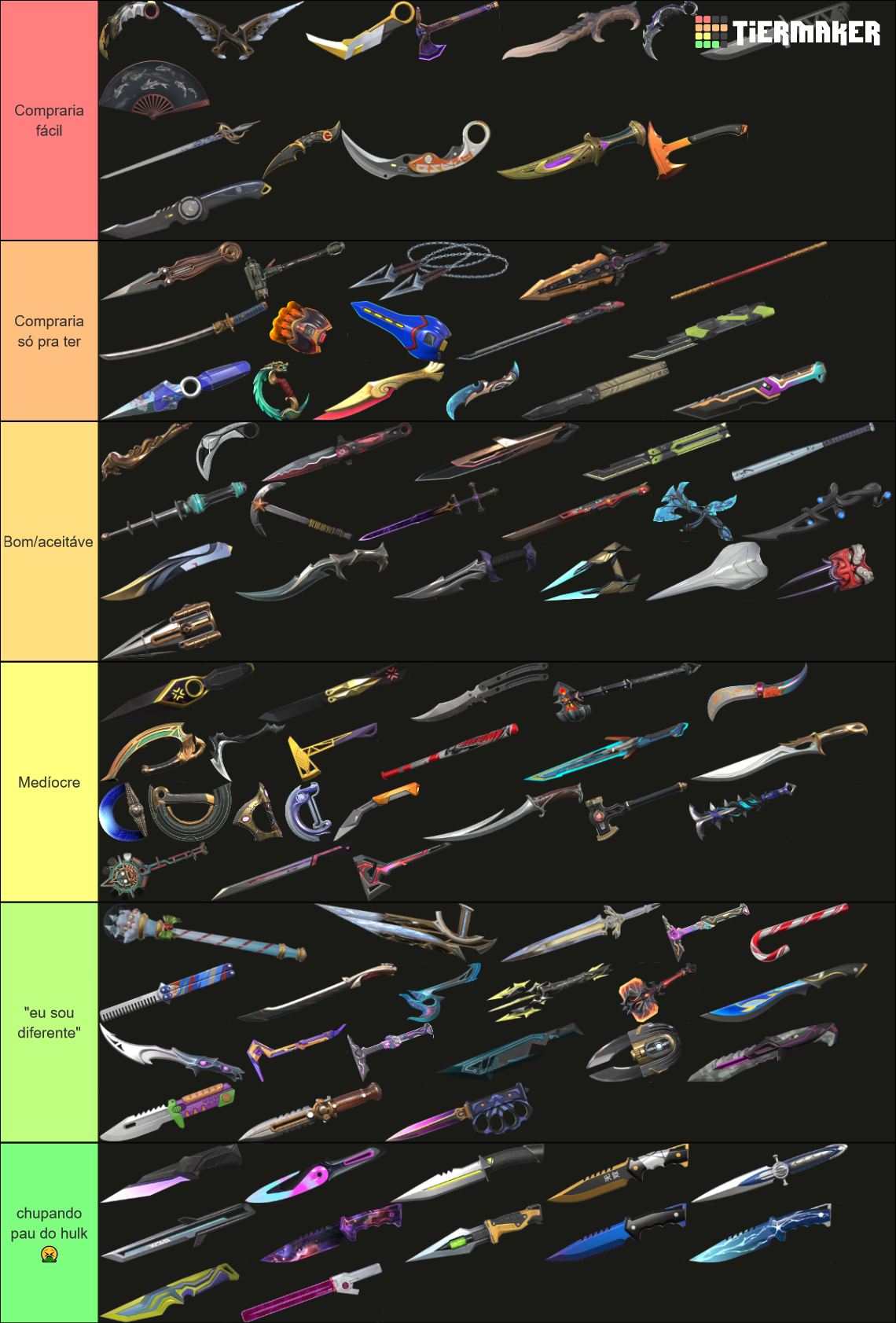 Valorant melee skins (February 2024) Tier List (Community Rankings ...